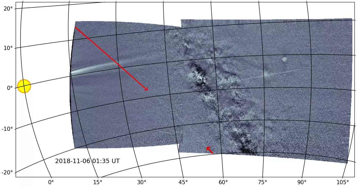 Sunny Probe NASA filmed the ghostly traces of the asteroid