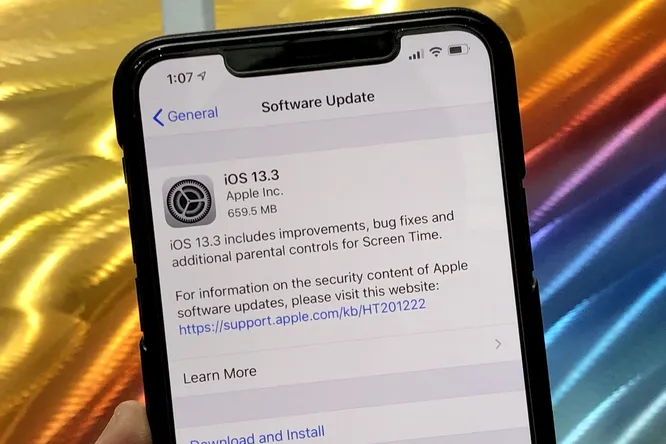 IOS Update Visar kommunikation på iPhone