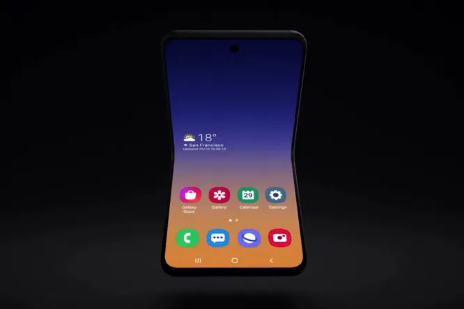 Samsung sagði um nýja falt snjallsímann á leynilegum atburði