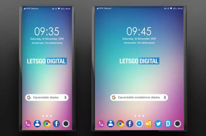 LG Smartphone breveté avec écran en expansion 442_3