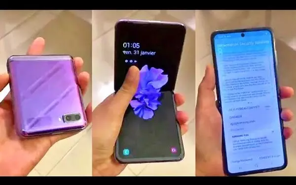 Az első videó összecsukható Samsung Galaxy Z flip megjelent 4734_2