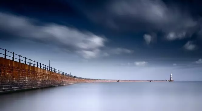 Pier Roker na cidade británica de Sunderland. Foto - gañador na segunda categoría da competición