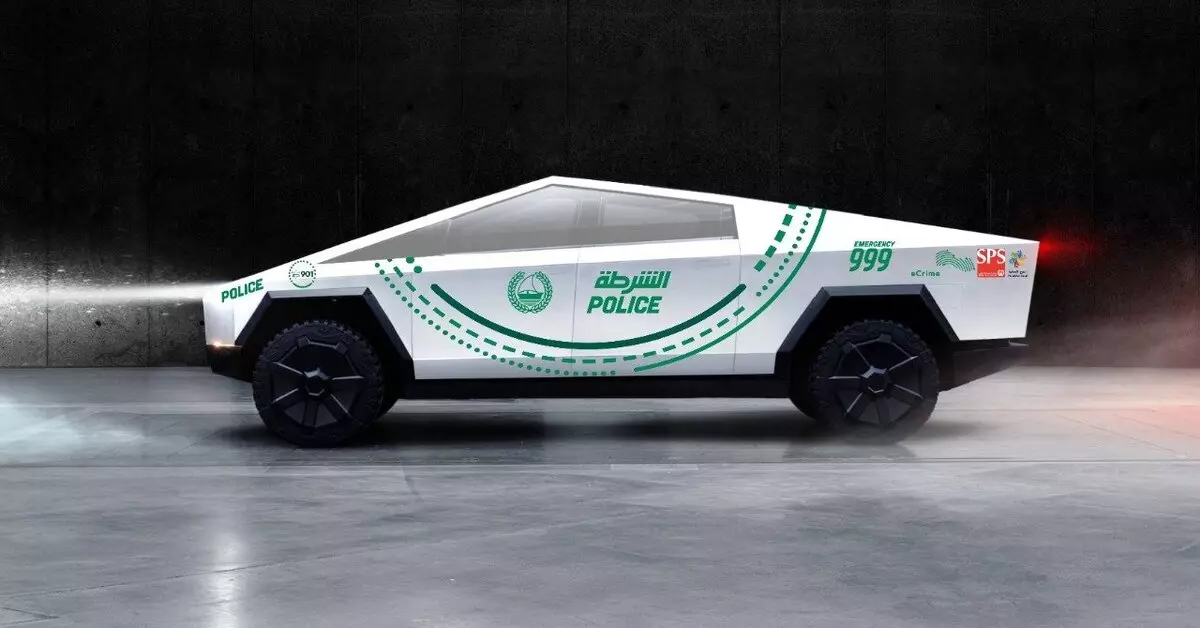 Pickup Tesla wird an die Polizei gesendet